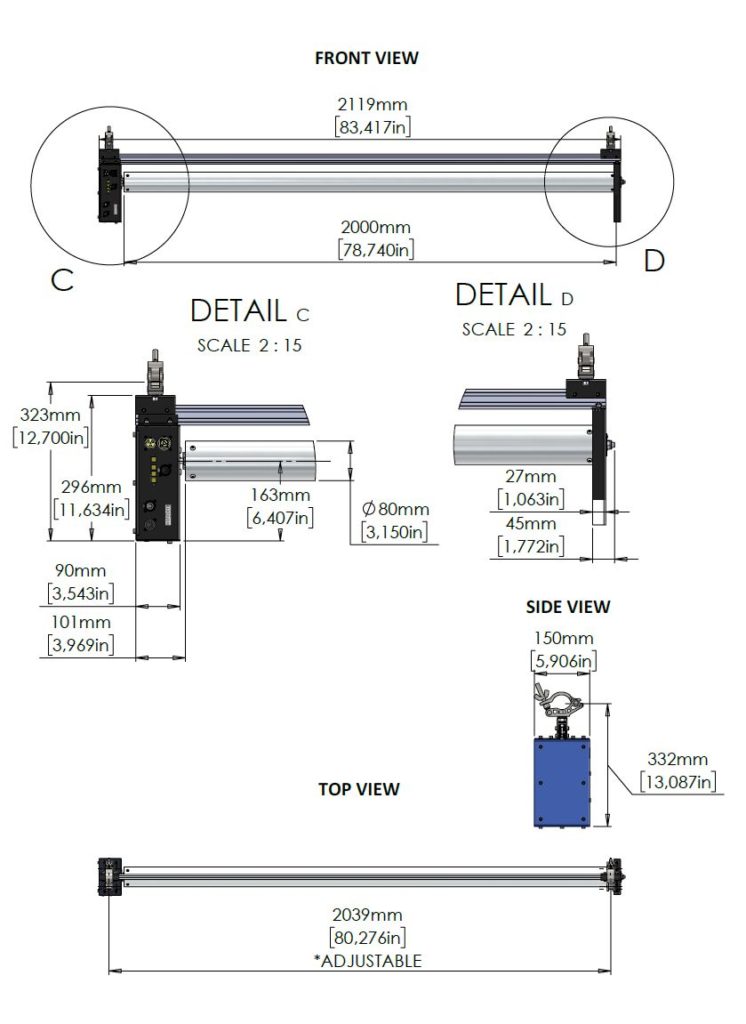 High Speed DMX Motorleinwand "S" (2-4m)