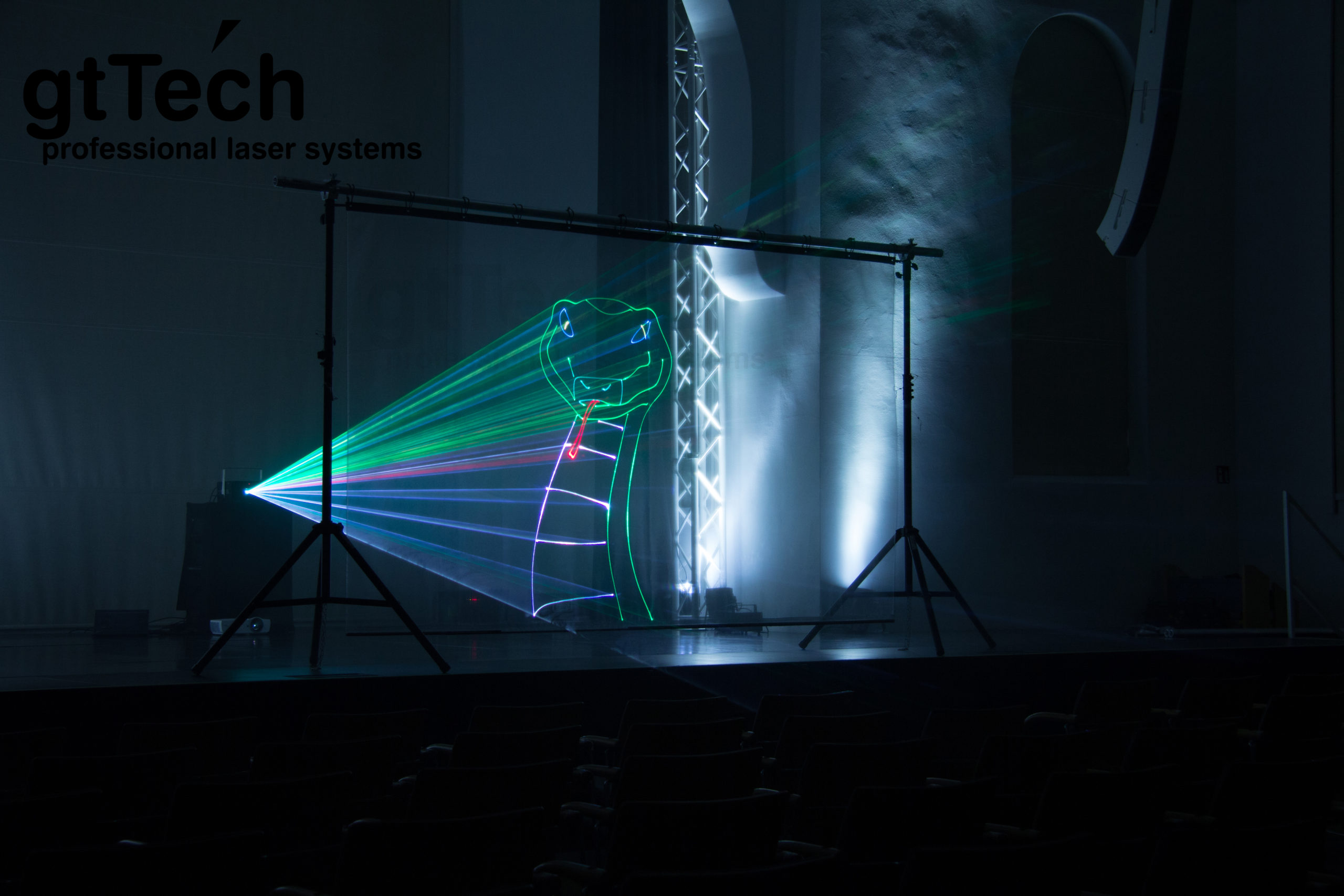 Projektionsmedien für Showlaser, Beamer und Videoprojektoren.